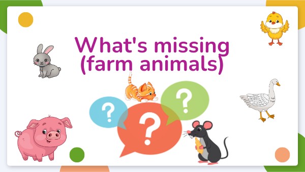 Farm animals (What's missing) | Genially