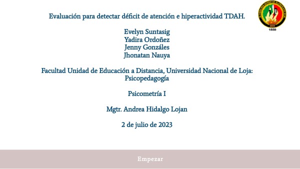 TPE PSICOMETRIA UNIDAD 2 | Genially