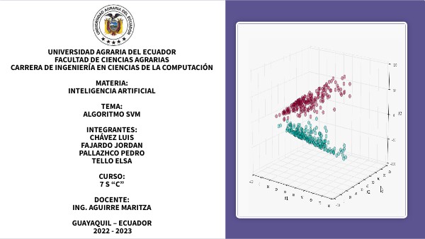 ALGORITMO SVM | Genially
