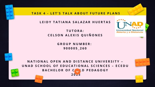 Task 4 - Let’s talk about future plans