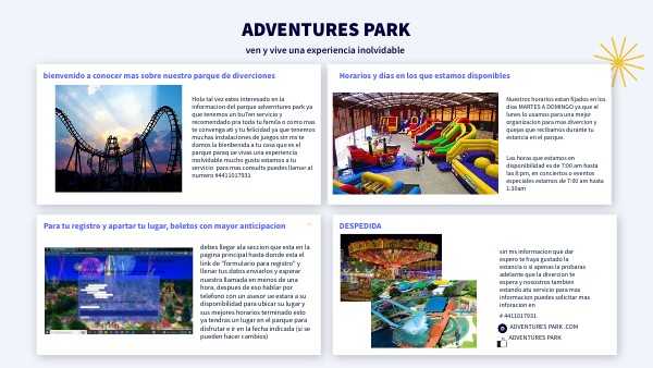 ADVENTURES PARK | Genially