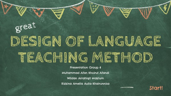Design of Language Teaching Method