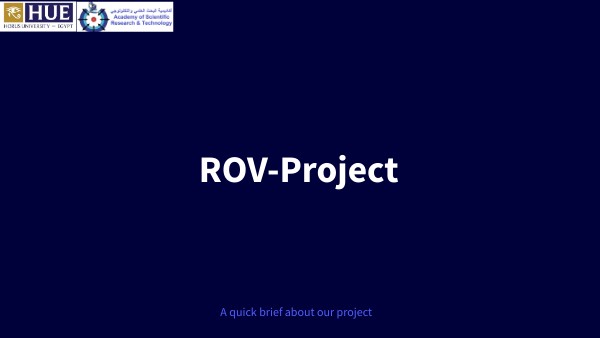 ROV presentation | Genially