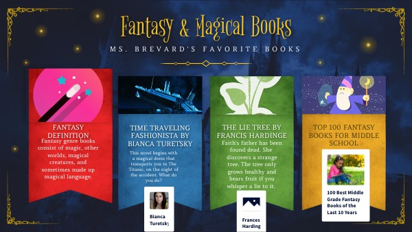 Fantasy and Magic Books LIST | Genially