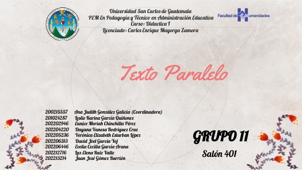 TEXTO PARALELO DIDÁCTICA I | Genially