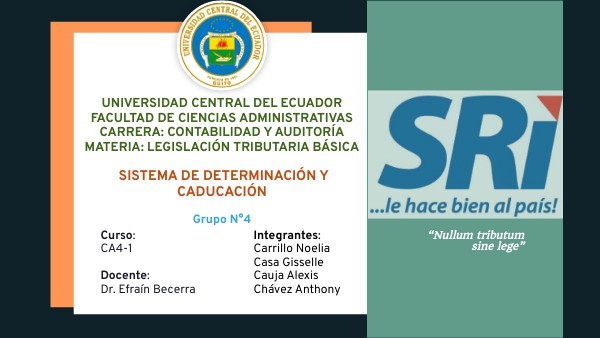 SISTEMA DE DETERMINACIÓN Y CADUCACIÓN | Genially