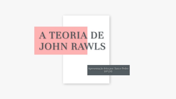 A Teoria de John Rawls | Genially