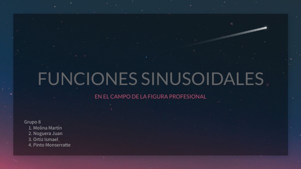 Funciones sinusoidales, g8