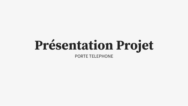 PRESENTATION PROJET TECHNO
