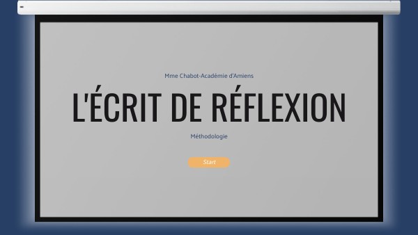 Ecrit de réflexion 3ème | Genially