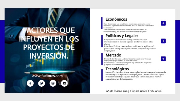 factores que influyen en los proyectos de inversión. | Genially