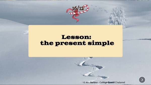 Lesson - The present simple | Genially
