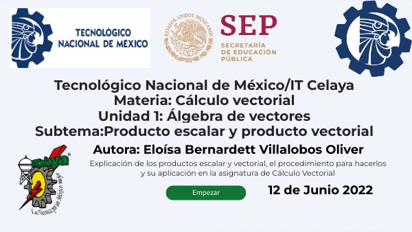 Producto escalar y producto vectorial | Genially