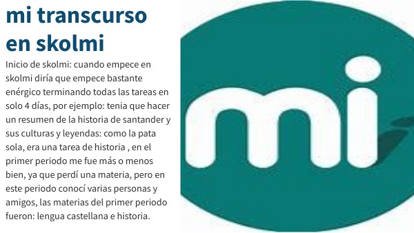mi transcurso en skolmi