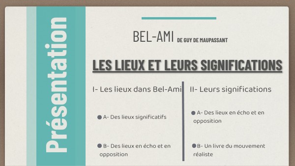 LES LIEUX ET LEURS SIGNIFICATIONS - Bel-Ami | Genially