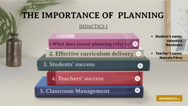 The importance of planning-Valentina Menéndez