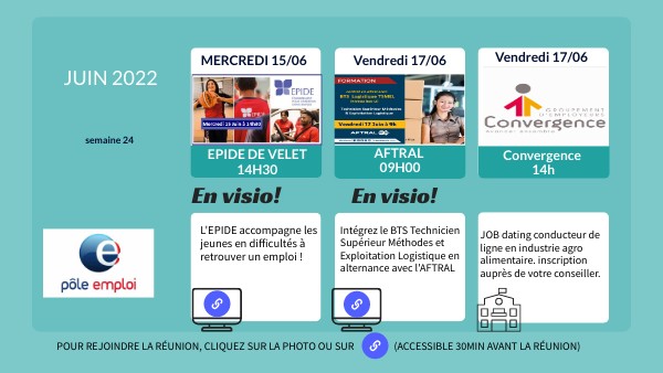 évènements juin semaine 24 | Genially