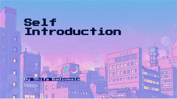 Purple Aesthetic Self Introduction