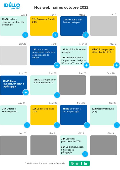 Webinaires IDÉLLO Octobre '22