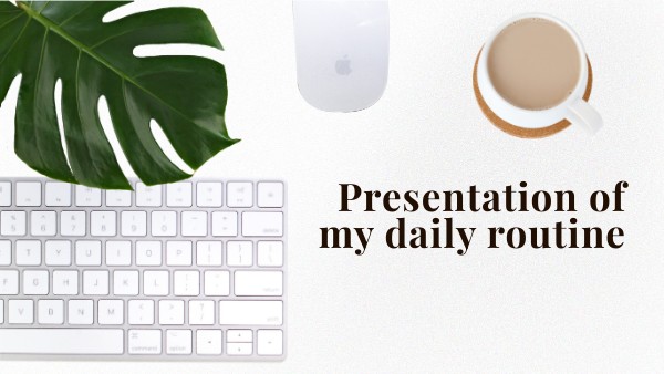 Presentation of my daily routine