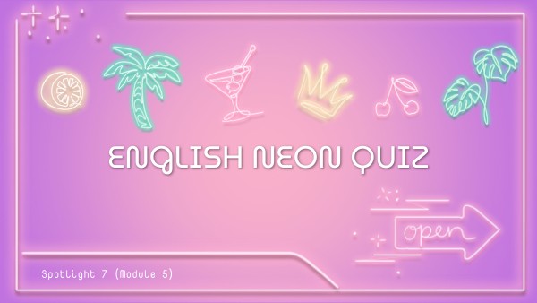 ENGLISH NEON QUIZ