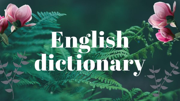 English dictionary