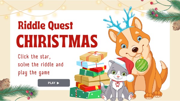 Christmas Riddle Quest | Genially