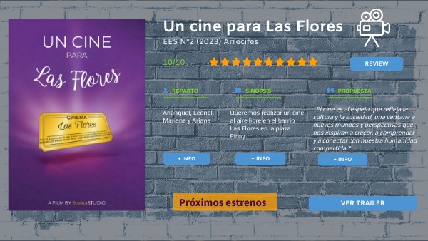 Un cine para Las Flores | Genially
