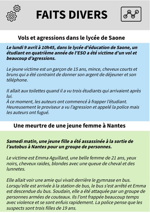 FAITS DIVERS | Genially