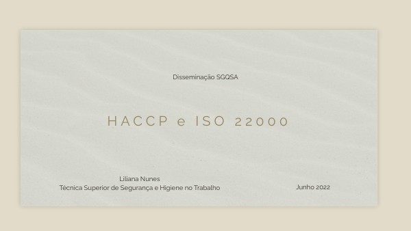 HACCP e ISO 22000
