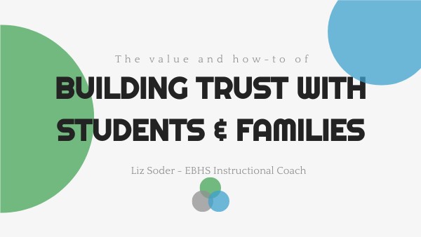 Building Trust with Students and Parents