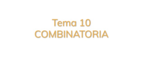 Tema 10 Combinatoria | Genially