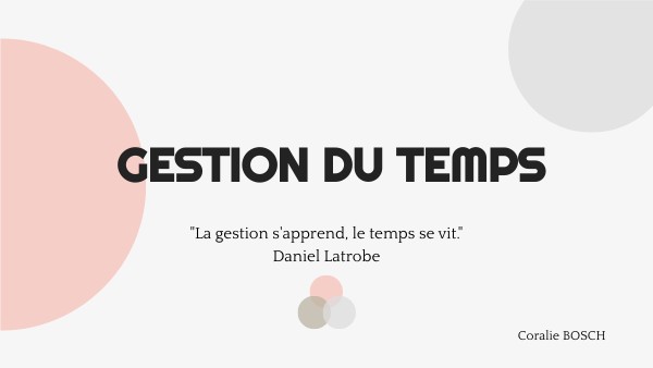 gestion du temps | Genially