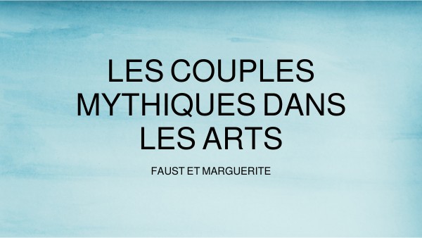 Faust et Marguerite