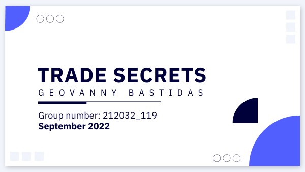TRADE SECRETS