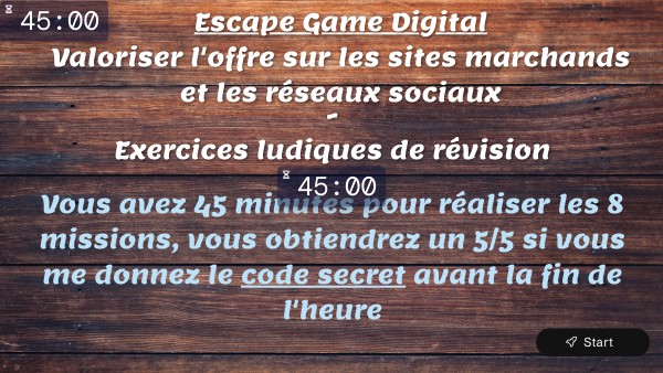 escape game 1MCVA site web + RS | Genially