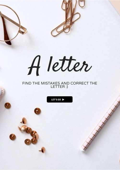 Letter with mistakes | Genially