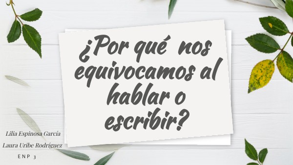 ¿Por qué nos equivocamos? | Genially