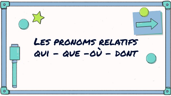 Les pronoms relatifs | Genially