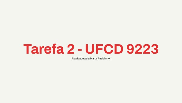 UFCD 9223