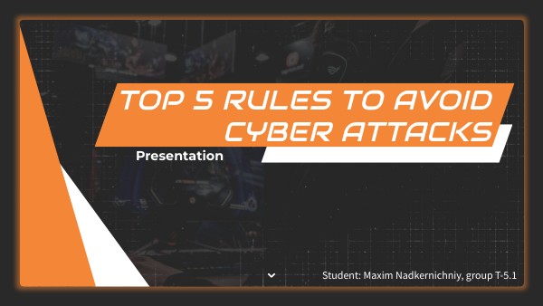 PRESENTATION Top 5 rules to avoid cyber attacks | Genially