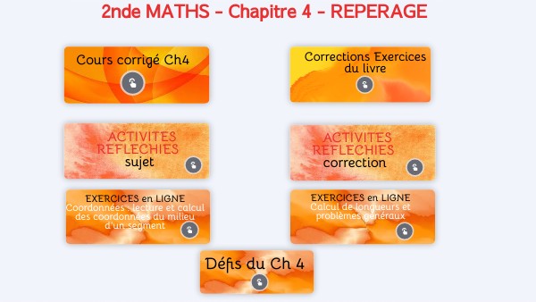 2nde MATHS - Ch4 Repérage