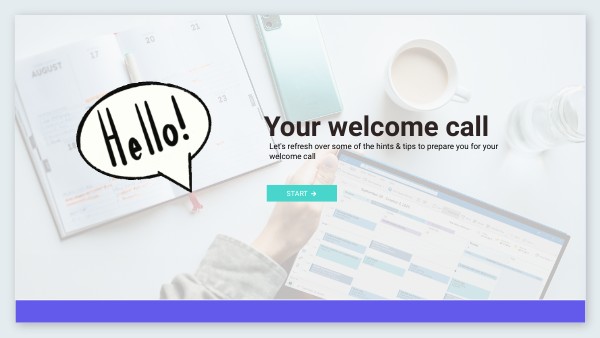 Your welcome call Quiz