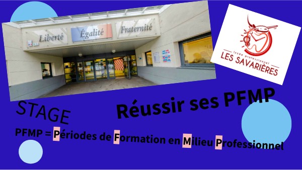 présentation PFMP lycée pro les Savarières
