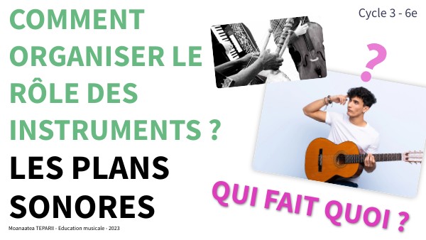 6e plans sonores | Genially