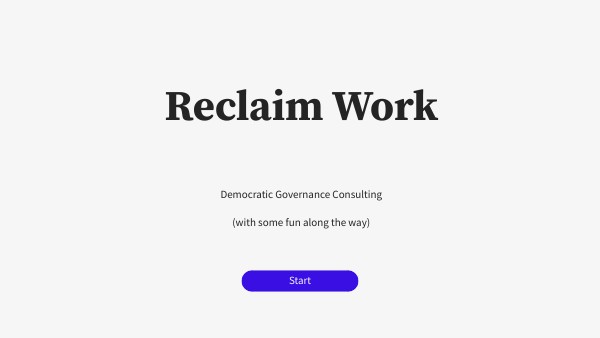 Reclaim Work Portfolio | Genially