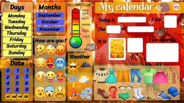 My calendar Autumn Edition | Genially