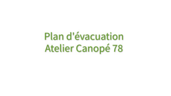 Plan d'évacuation Atelier Canopé 78 | Genially