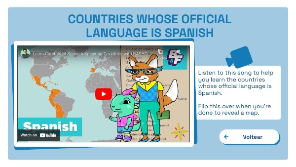 Vidoe Flipcard - Spanish Language Countries