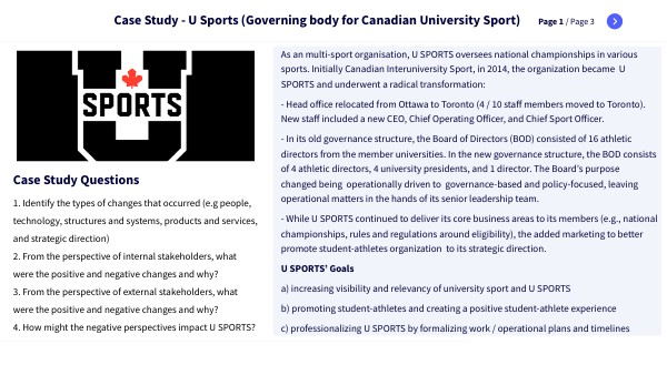 U Sports Case Study | Genially